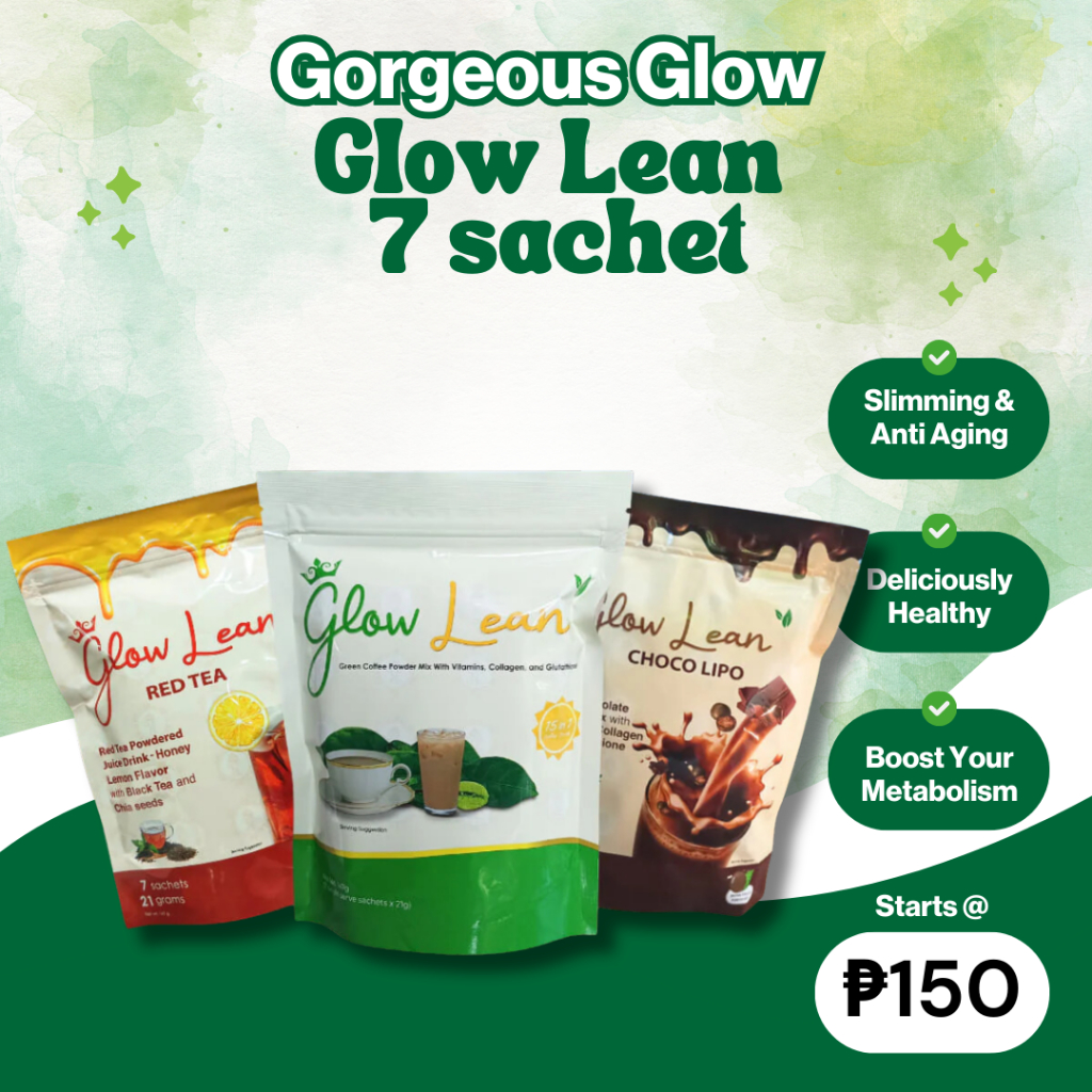 GORGEOUS GLOW PH Glow Lean Coffee, Red Tea & Choco Lipo Slimming Drinks ...