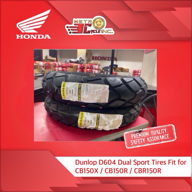 Dunlop D604 Dual Sport Tires Fit for CB150X / CB150R / CBR150R | Shopee Philippines
