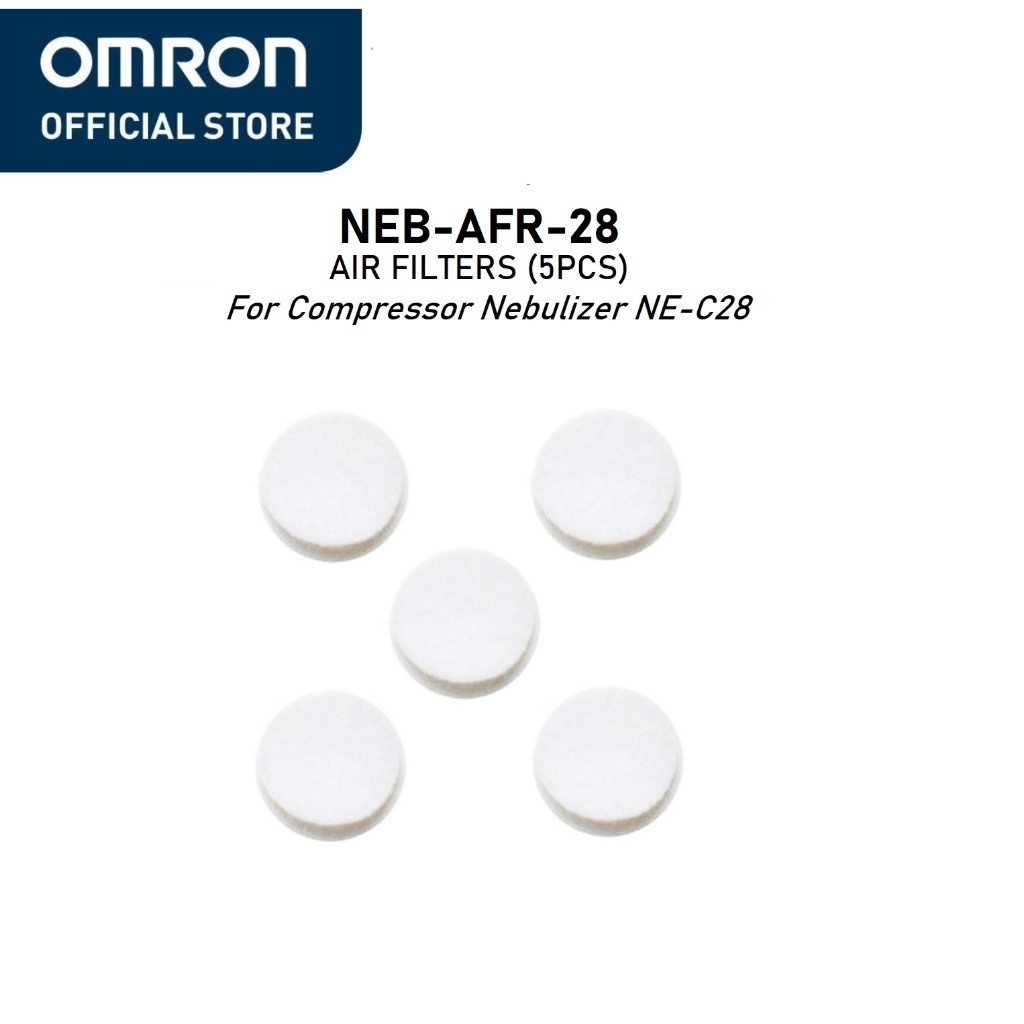Omron Air Filters 5pcs for Compressor Nebulizer models NE-C28 (NEB-AFR ...