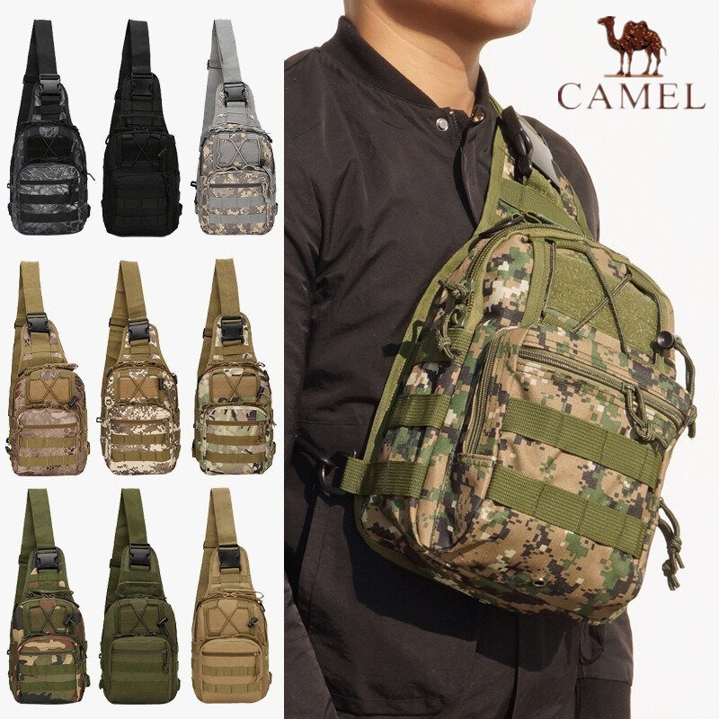 Camel Waterproof Army Fan Sport Chest Bag Crossbody Bag Outdoor Tactical Package Sling Bag ...