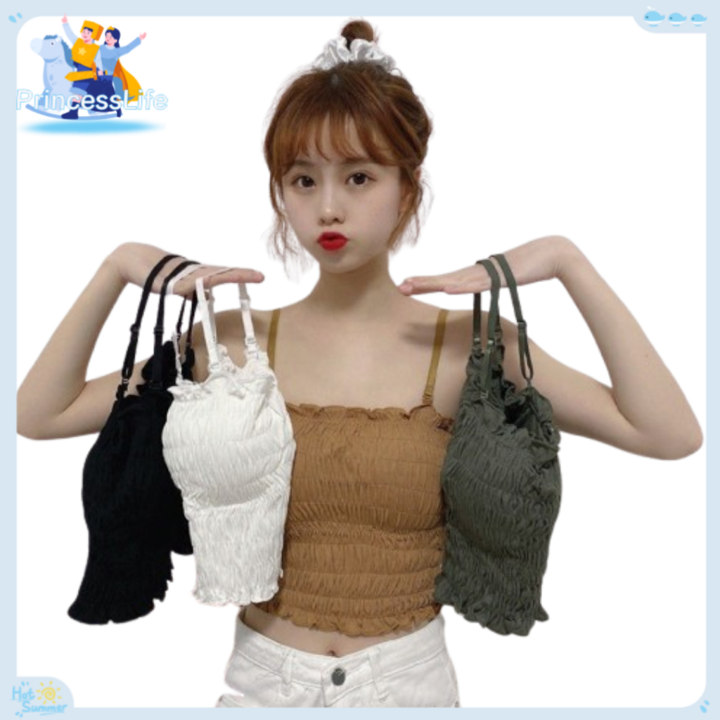 PRINCESS LIFE Wear Padded Bra Crop Top Good Quality Bottoming Top ...