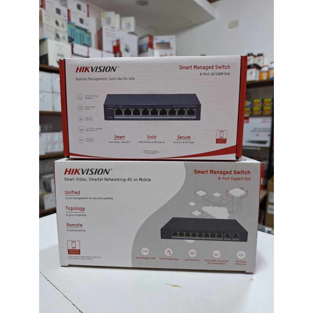 Hikvision Smart Managed Switch POE 8 Channel 10 / 9 PORT Power Over ...