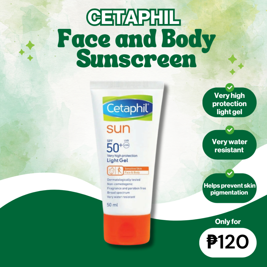 Authentic Cetaphil 118ml Sunscreen/Sunblock Wihitening Cream Light Gel ...
