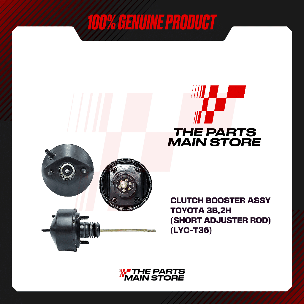CLUTCH BOOSTER ASSEMBLY TOYOTA 3B,2H (SHORT ADJUSTER ROD) (LYC-T36 ...