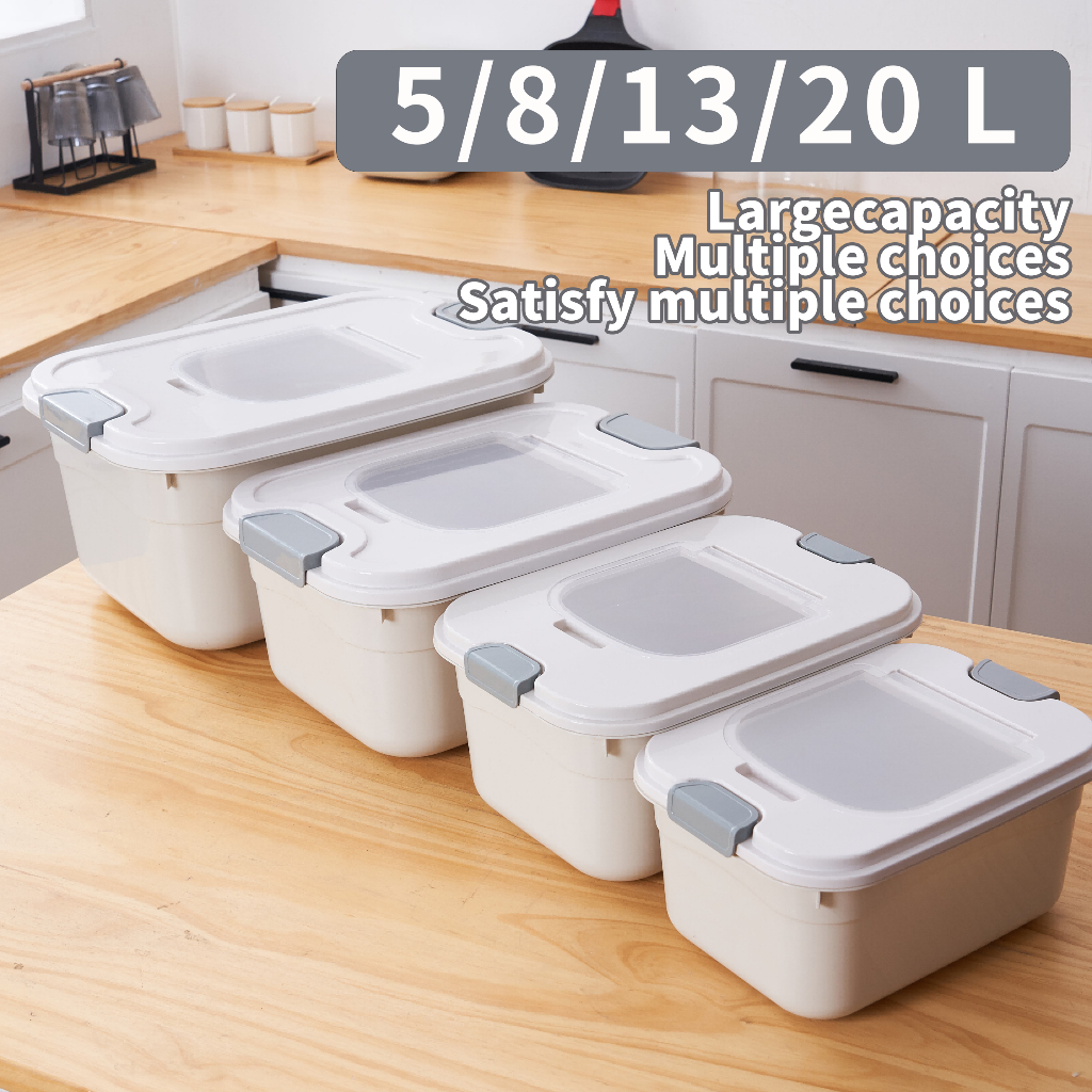 MS 20kg Rice Storage Food Container Food Storage Rice dispenser Pet ...