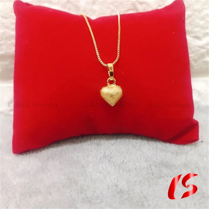 LS jewelry 24K Bangkok Gold Heart Necklace for Women N0219 | Shopee ...
