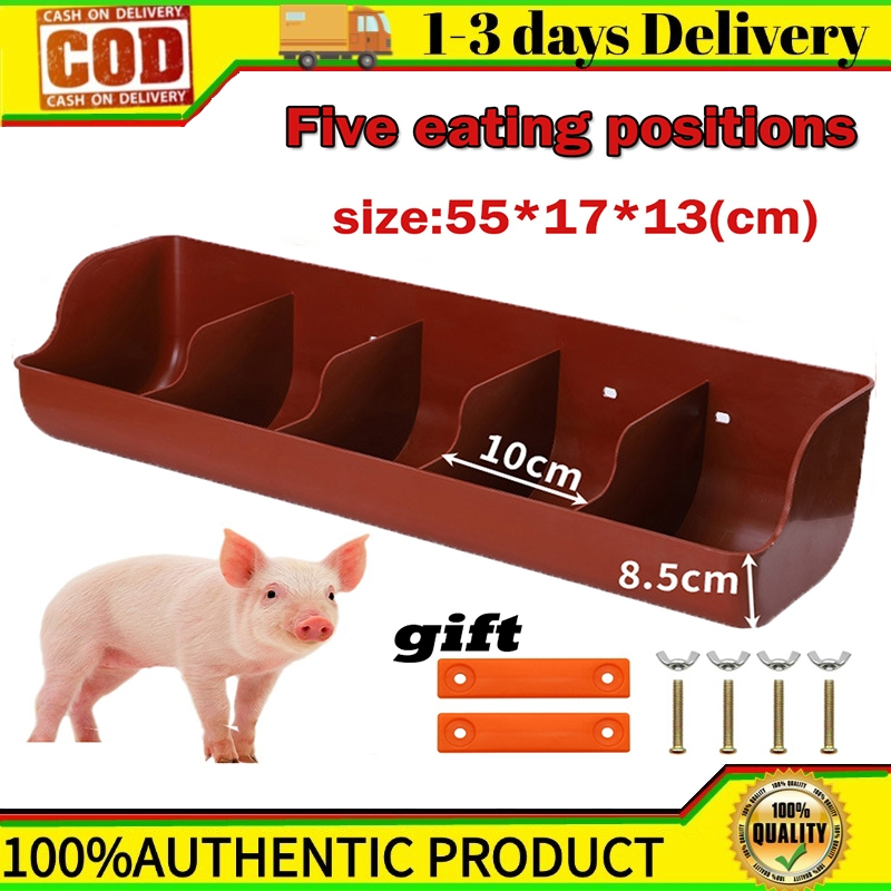 COD Plastic Piglet Trough Automatic Feeding Five Grids Pig Sow Feeder ...