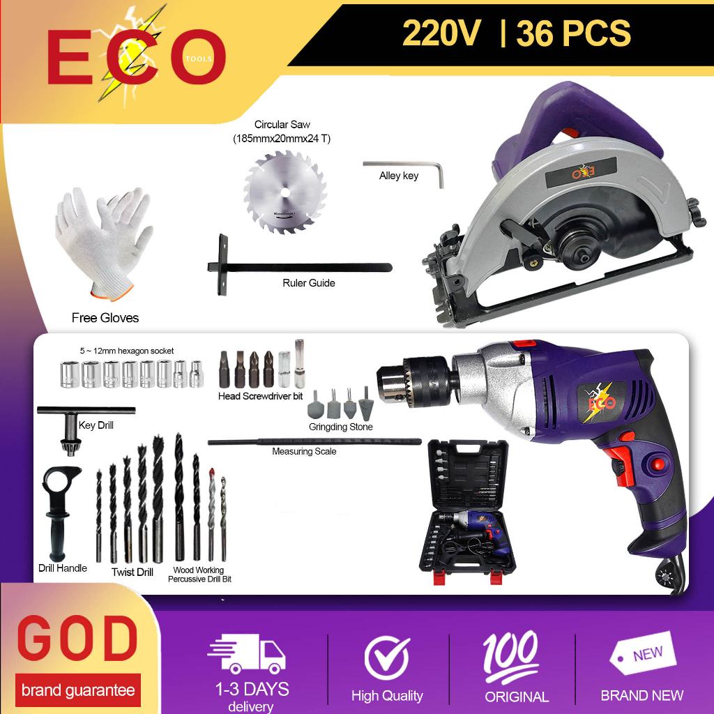 ECO Industrial Cutting Machine Circular Saw and Impact Drill Power ...