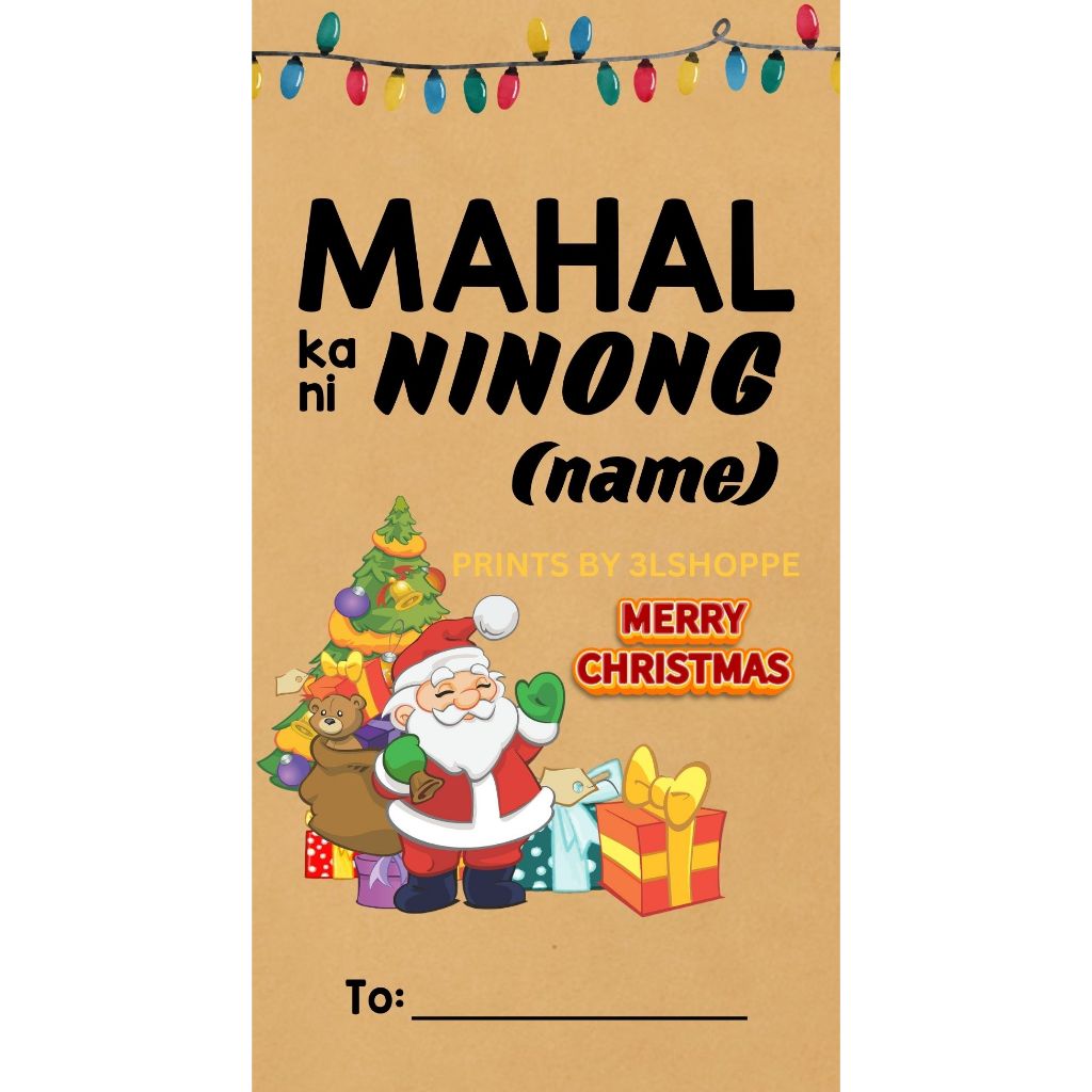 Personalized Christmas Angpao10pcs Ampaw Money Envelope Tagalog Funny ...