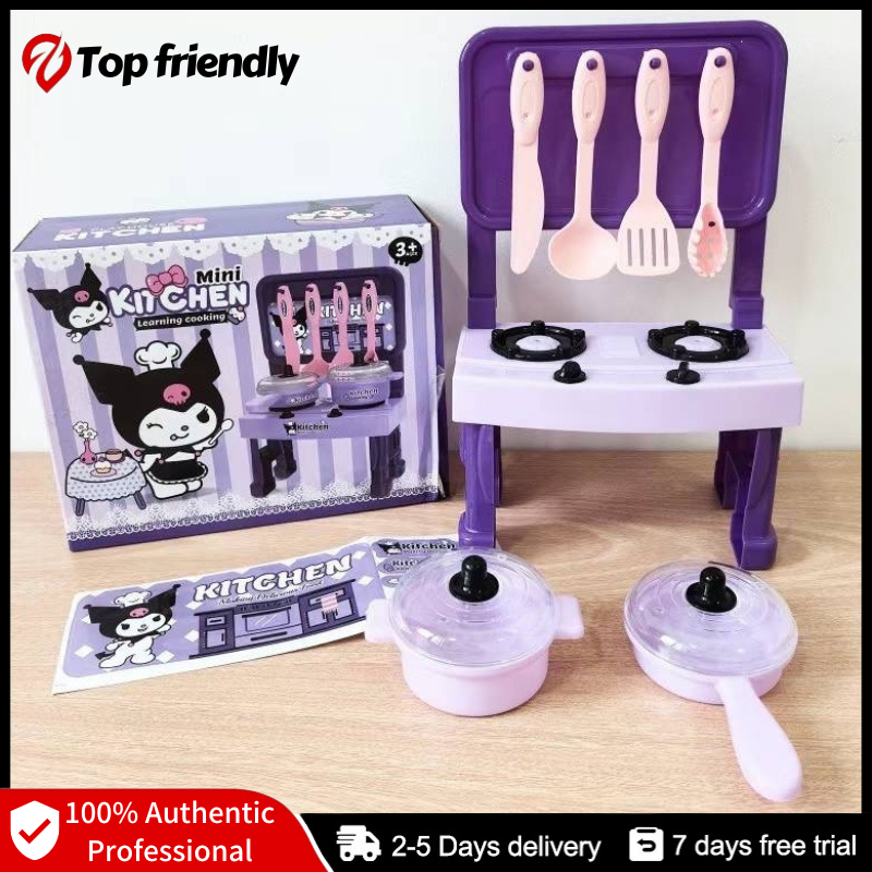 Mini Cooking Set Kuromi Children Playing House Simulation Kitchen Play ...