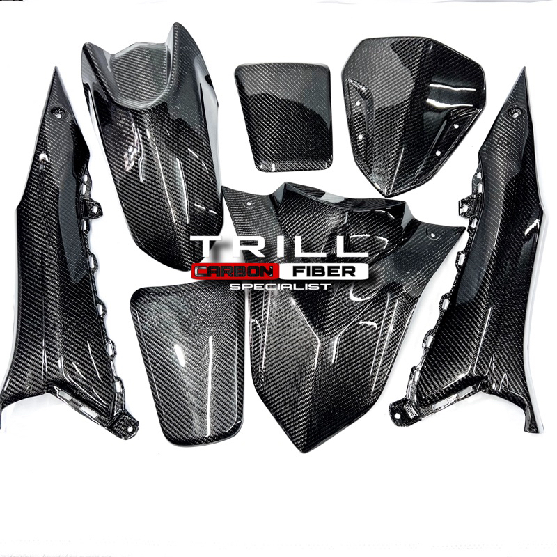 Aerox 155 Version 2 set (twill) PURE CARBON FIBER INFUSION | Shopee ...