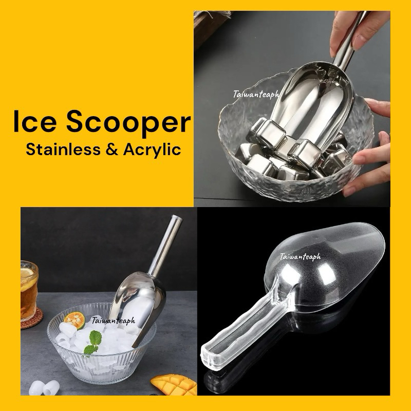 Ice Scooper 26cm made from Acrylic or Stainless | Shopee Philippines