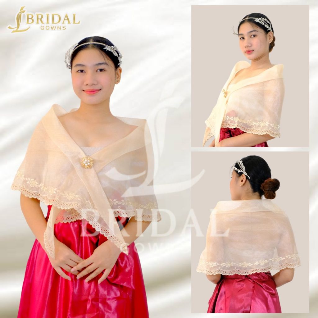 Alampay Bella - modern filipiniana alampay - modern filipiniana shawl ...