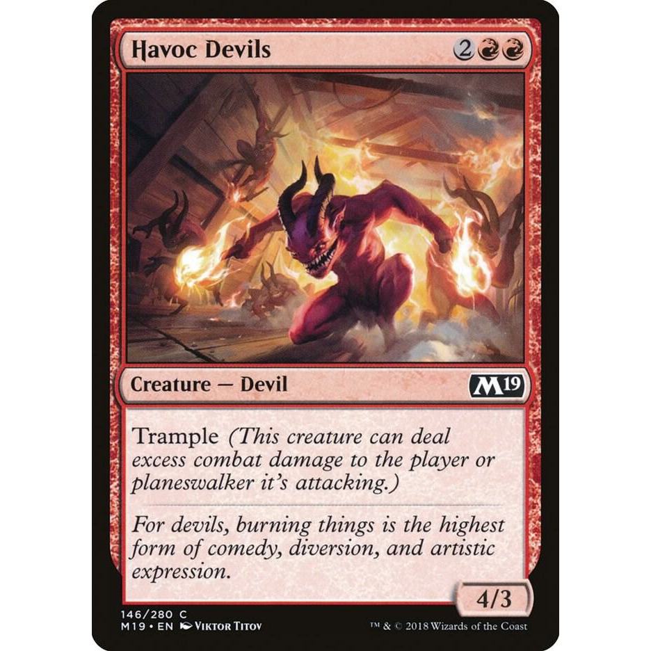 Magic the Gathering - Havoc Devils - MTG Red - M19 - NM - (_RAS ...