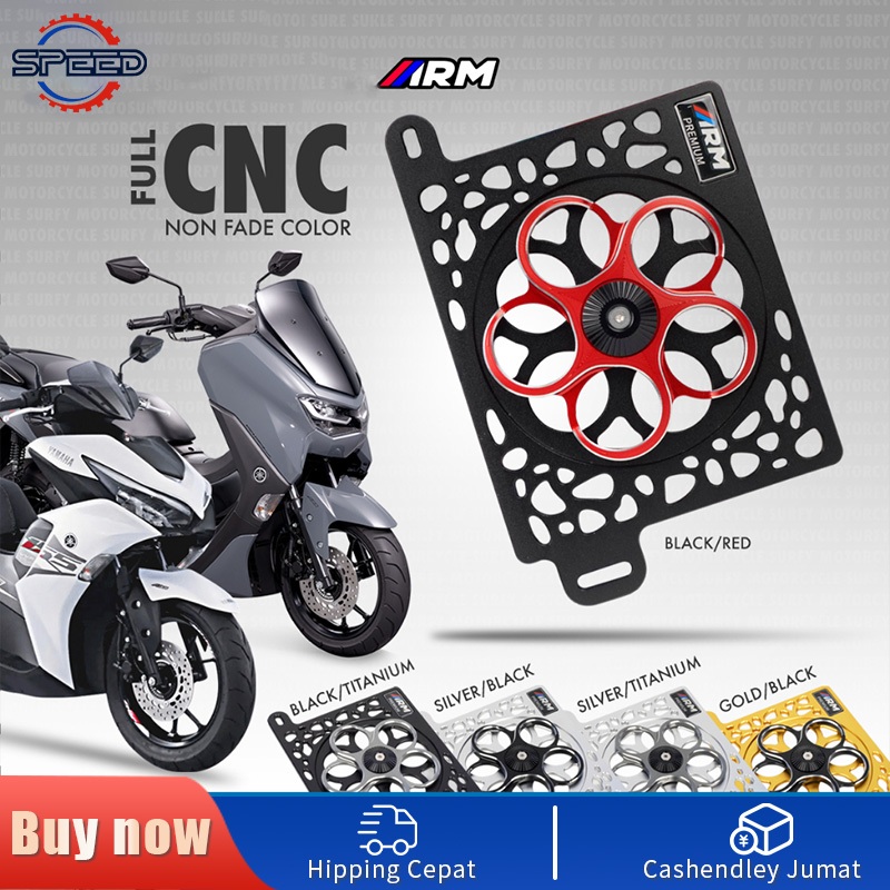 ARM Radiator Cover Windmill Full CNC 2-Color Spinner Design For Nmax v1 ...