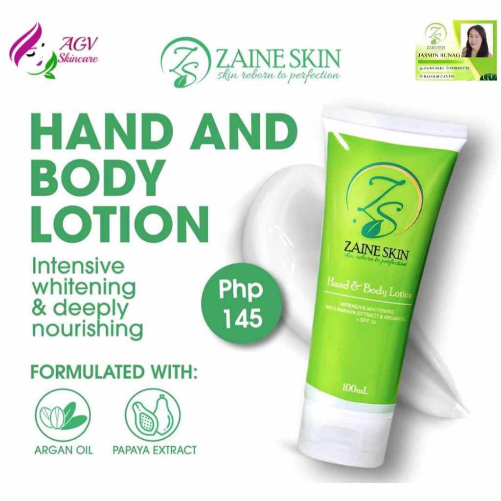ZAINE SKIN HAND AND BODY LOTION WITH PAPAYA EXTRACT AND ARGAN OIL 100 ...