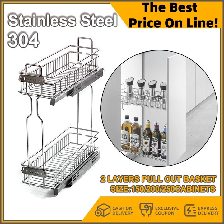 Condiments Pull Out Rack Pull Out Kitchen Cabinet Pull Out Basket ...