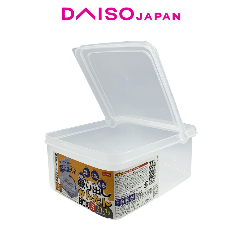 Daiso Easy-Access Small Microwaveable Storage Box (1.1L) | Shopee ...
