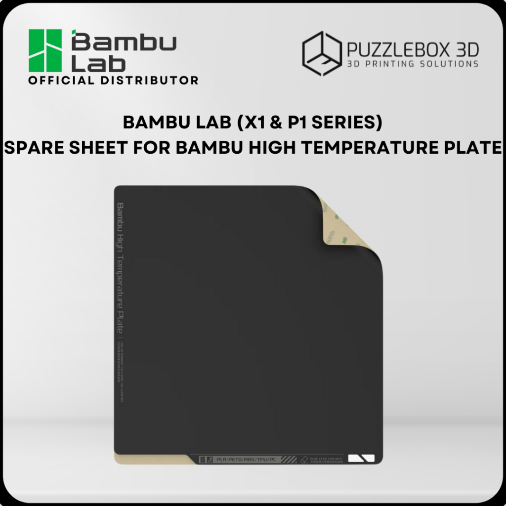 Bambu Lab X1 Series & P1P: Bambu Spare Sheet High Temperature Plate ...