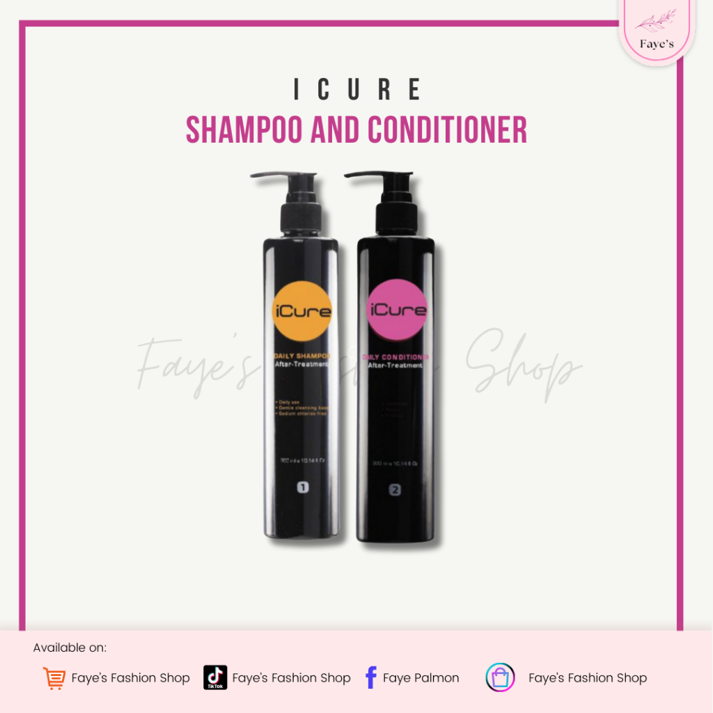 ICure After-Treatment Shampoo and Conditioner 300ml | Shopee Philippines