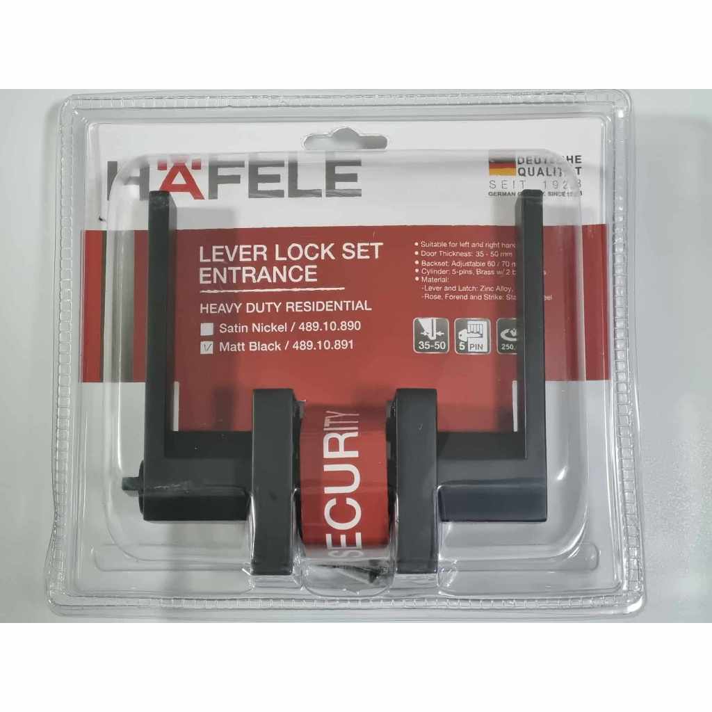 Hafele lever lockset black matt | Shopee Philippines
