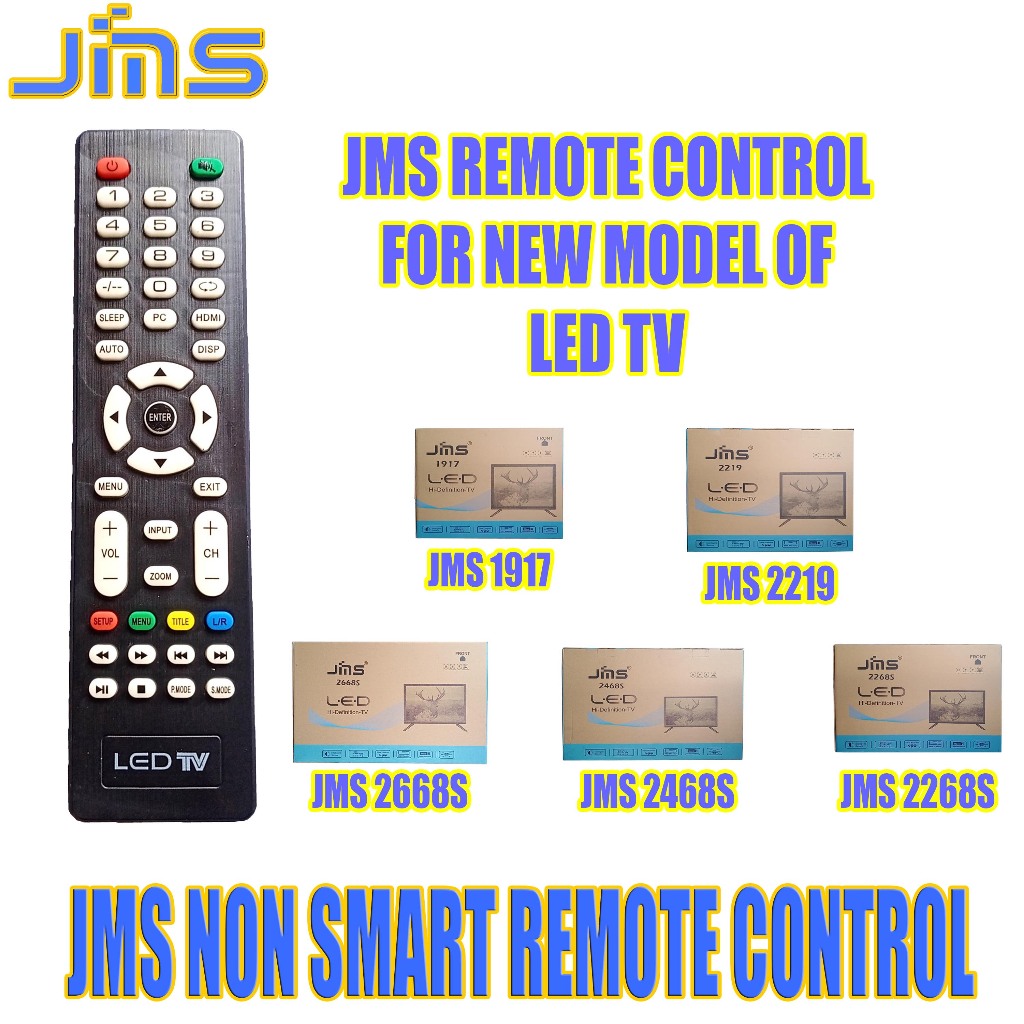 JMS REMOTE CONTROL FOR NON SMART LED TV NEW MODEL | Shopee Philippines