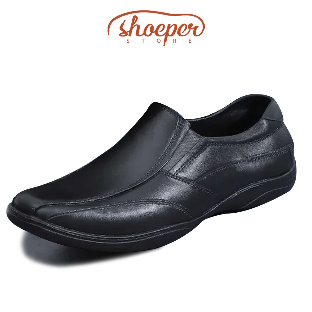 Shoeper Von Men's School Students Shoes Rubber Material Slip-On Flat ...