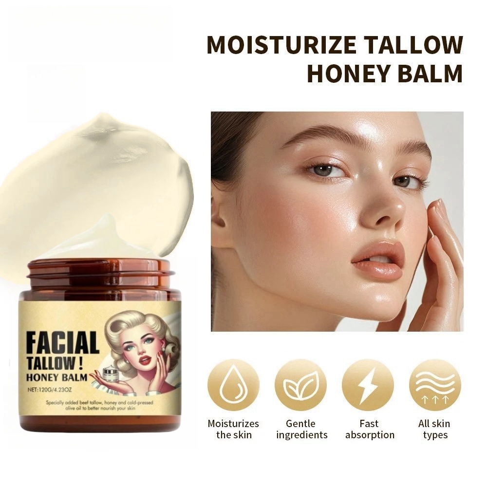Beef Tallow Balm Honey Balm Moisturizing Cream For Face Wrinkles ...