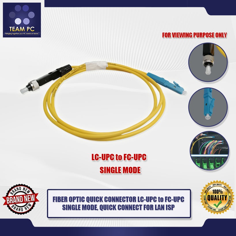 TEAM PC FIBER OPTIC QUICK CONNECTOR LC-UPC to FC-UPC SINGLE MODE, QUICK ...