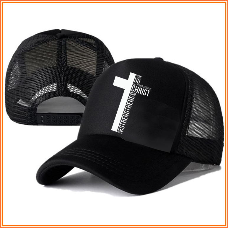 Jesus Christ Bible Verse Trucker Net Mesh Dads Baseball Cap Strap Type 6211