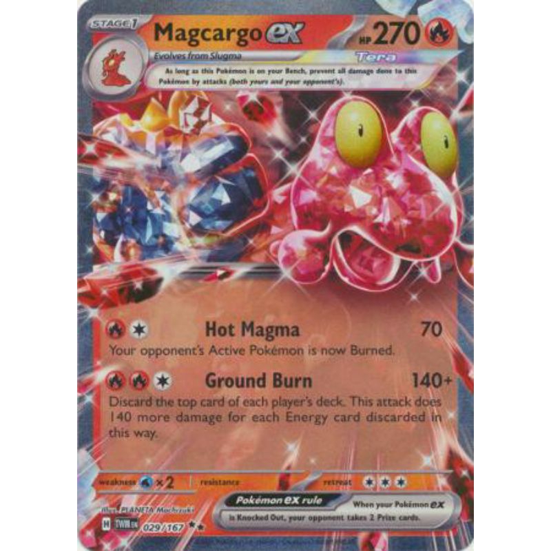 Pokemon Card, Magcargo ex 029/167, Ultra Rare. (ENGLISH TYPE) | Shopee ...