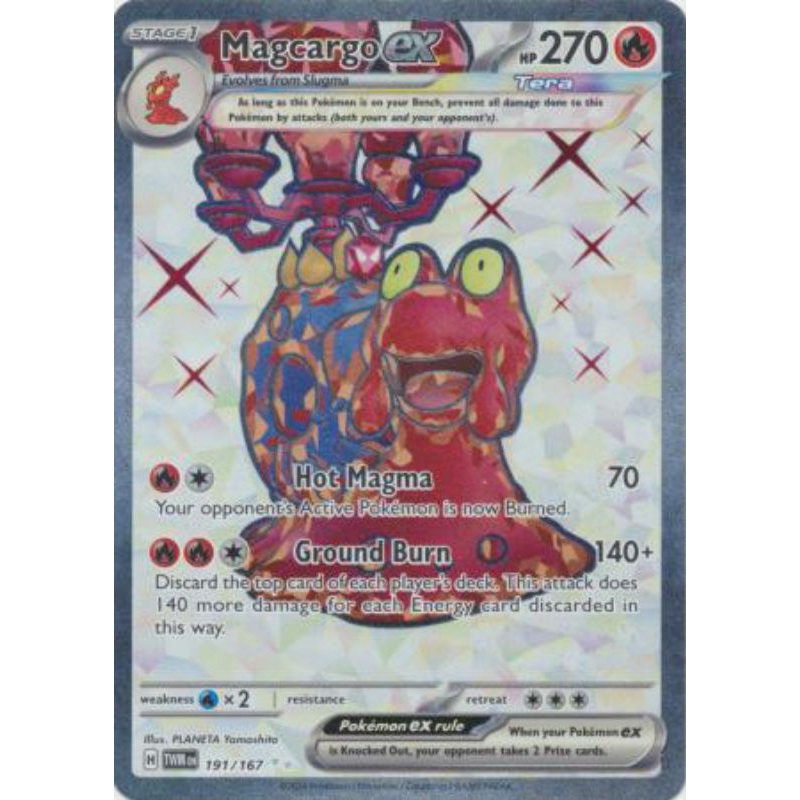 Pokemon Card, Magcargo ex 191/167, Full Art Secret Rare. (ENGLISH TYPE ...
