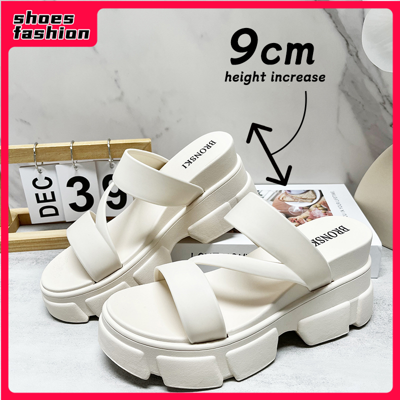 WAWANG fashion Sandanls for Women Korean Style Rubber High-Heeled ...