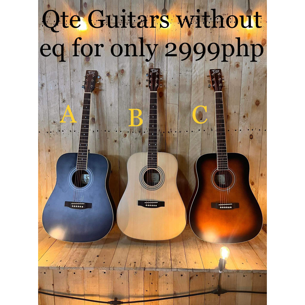 Qte 41 Inches Acoustic Guitar with Trussrod | Shopee Philippines