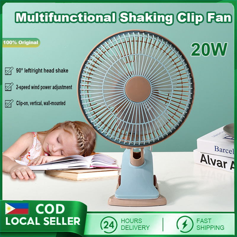 Desktop Fan Portable Shaking Head Three Blade Folding Table Clip Fan ...