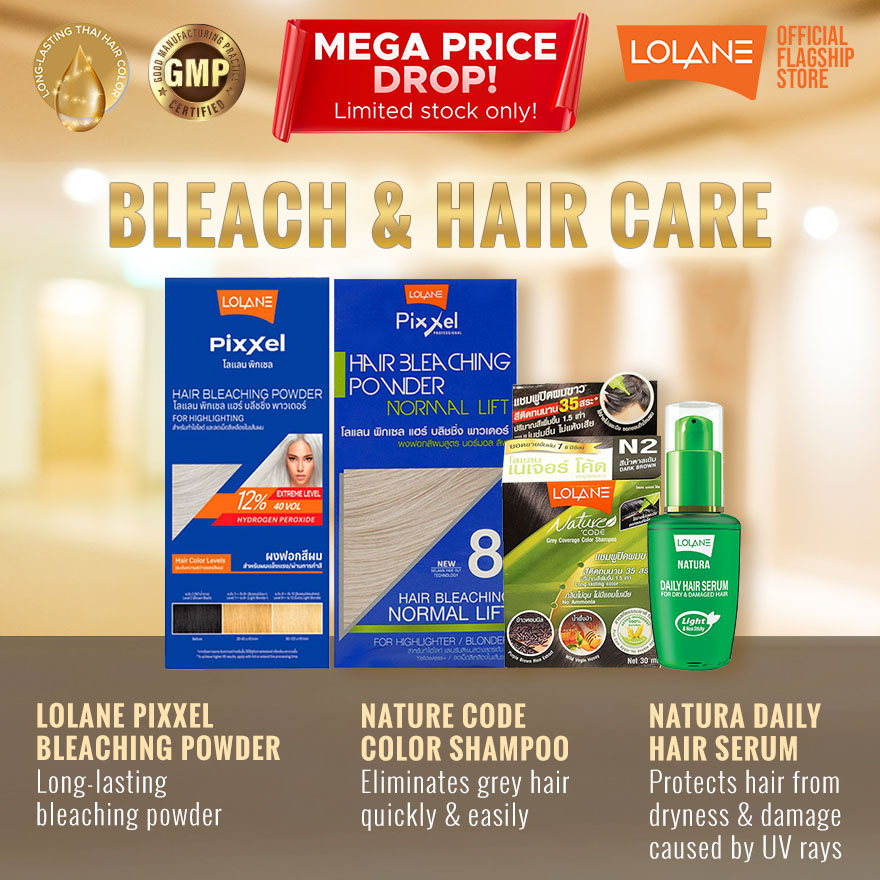 Lolane Hair Color Pixxel Bleaching Kit Hair Transformation Hair Care ...