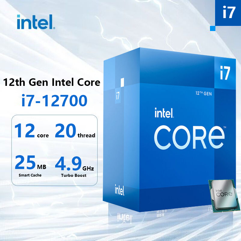 Intel Core i7-12700 12th Gen Desktop PC Processor CPU LGA 1700 With 25MB Cache and up to 4.90 ...