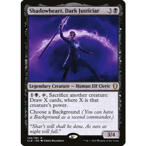 Magic the Gathering Shadowheart, Dark Justiciar Commander Legends ...