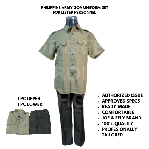 PHILIPPINE ARMY AUTHORIZED GOA UNIFORM READY-MADE WITH SHOULDER LOOP ...
