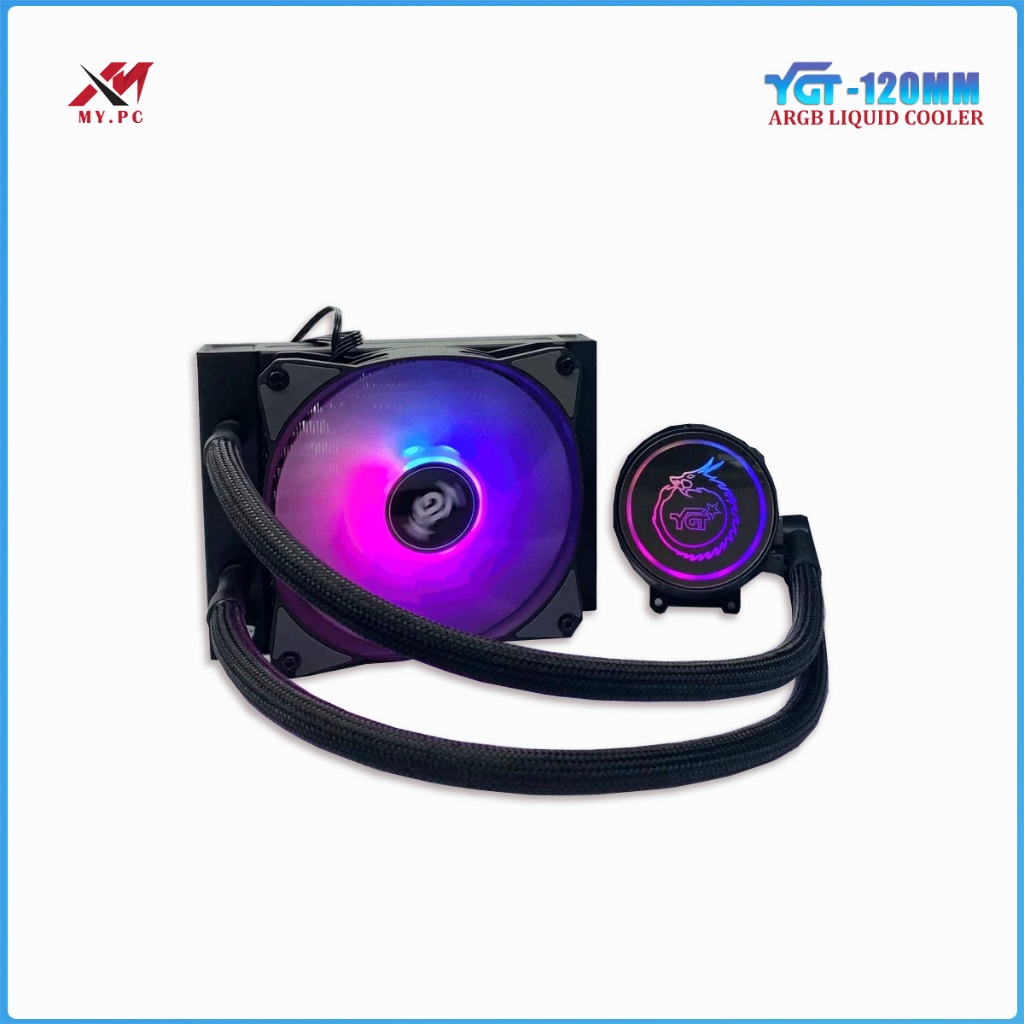 YGT 120mm black Liquid Cooling Fan for Pc Case liquid cpu cooler Plastic Water air Cooling RGB ...