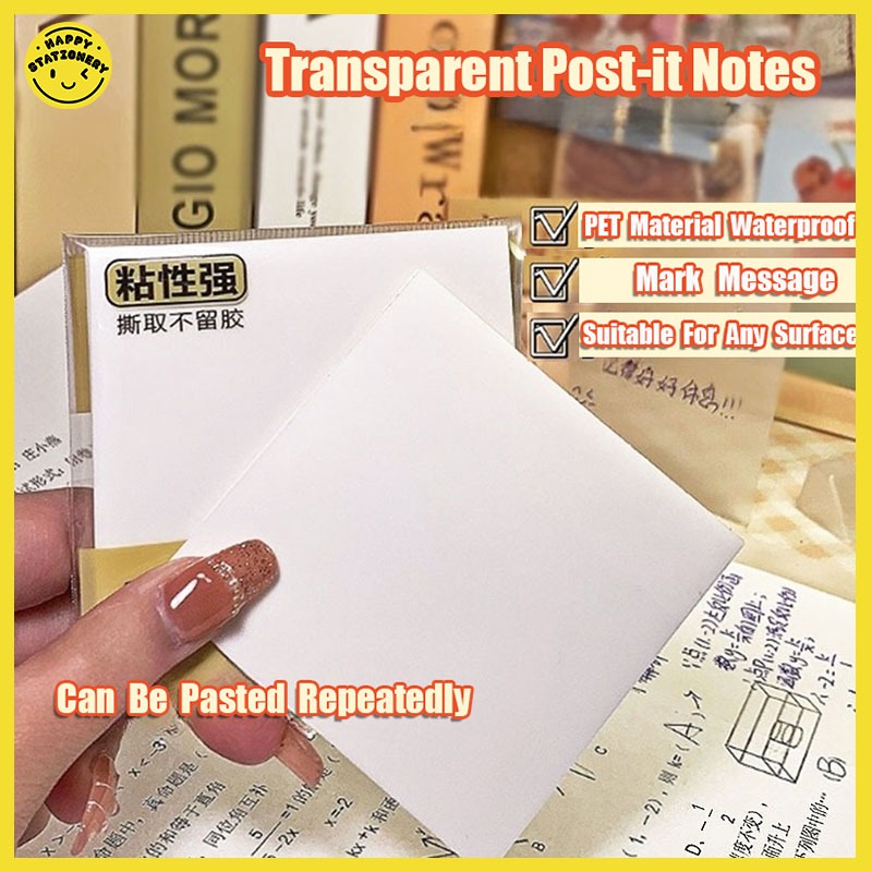 50Pcs Transparent Sticker Set Waterproof Convenience Sticker Student ...