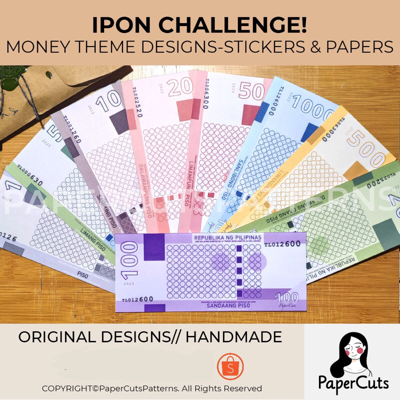 2024 IPON CHALLENGE ! PAPER AND STICKER! ️ ️ ️ MONEY ORGANIZER | Shopee ...