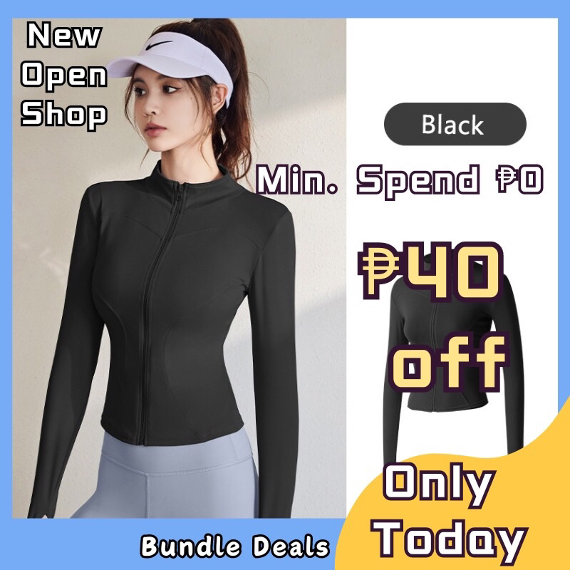 Sports Workout Jacket Long Sleeve Dri fit Yoga Top Running Slim fit ...