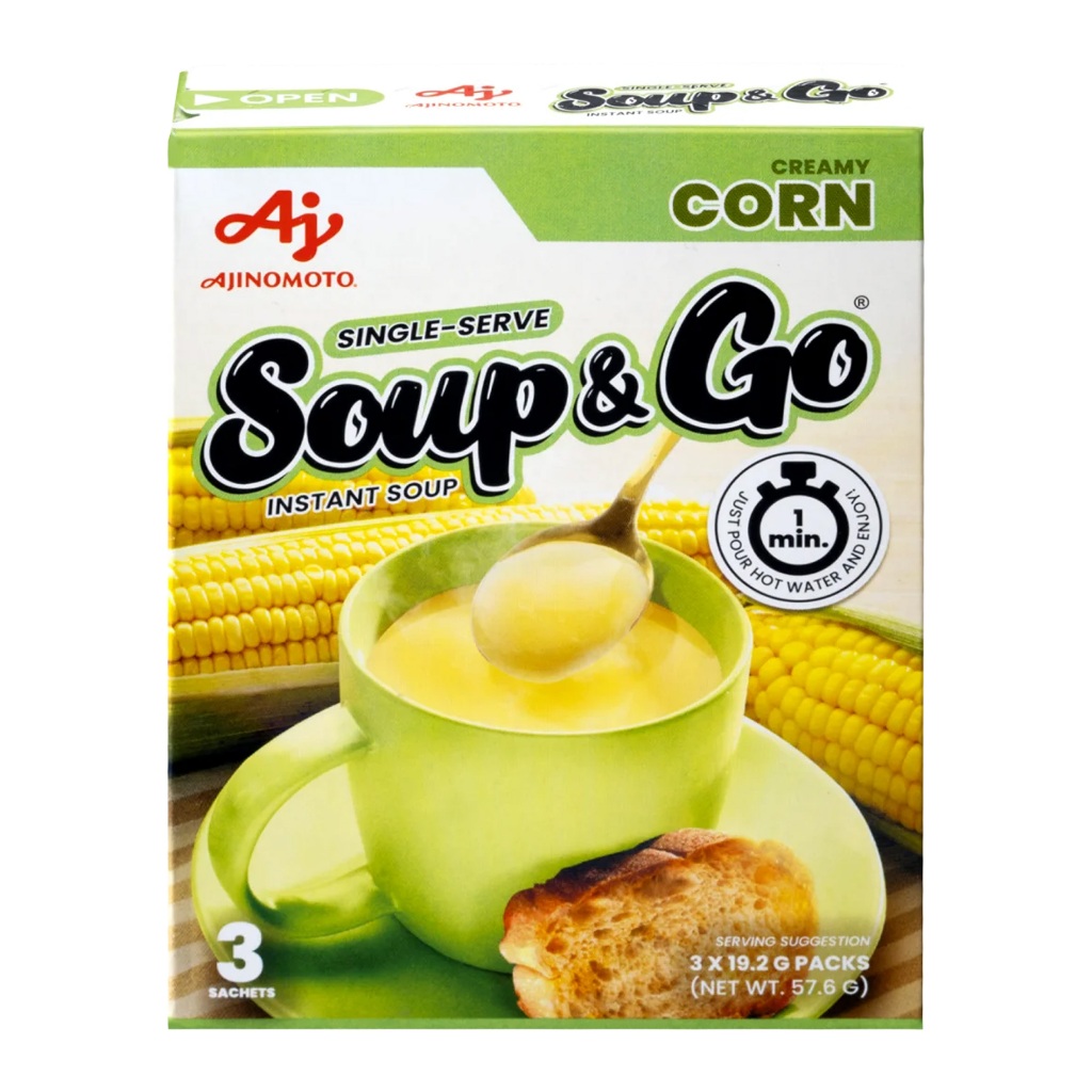 Ajinomoto Soup & Go Creamy Corn Instant Soup 3x19.2G Per Sachet - 57.6g ...