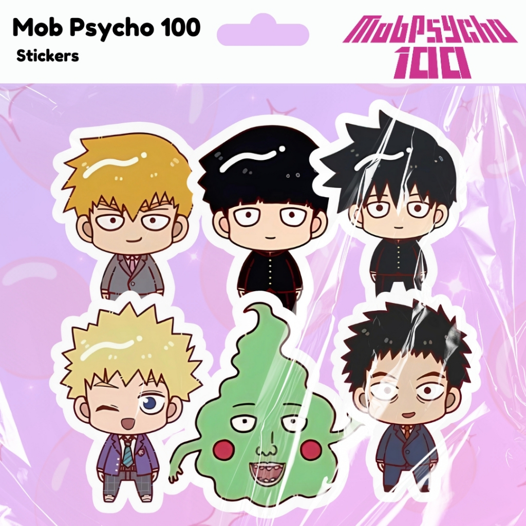 Mob Psycho 100 Stickers - Shigeo Kageyama Arataka Reigen Katsuya ...