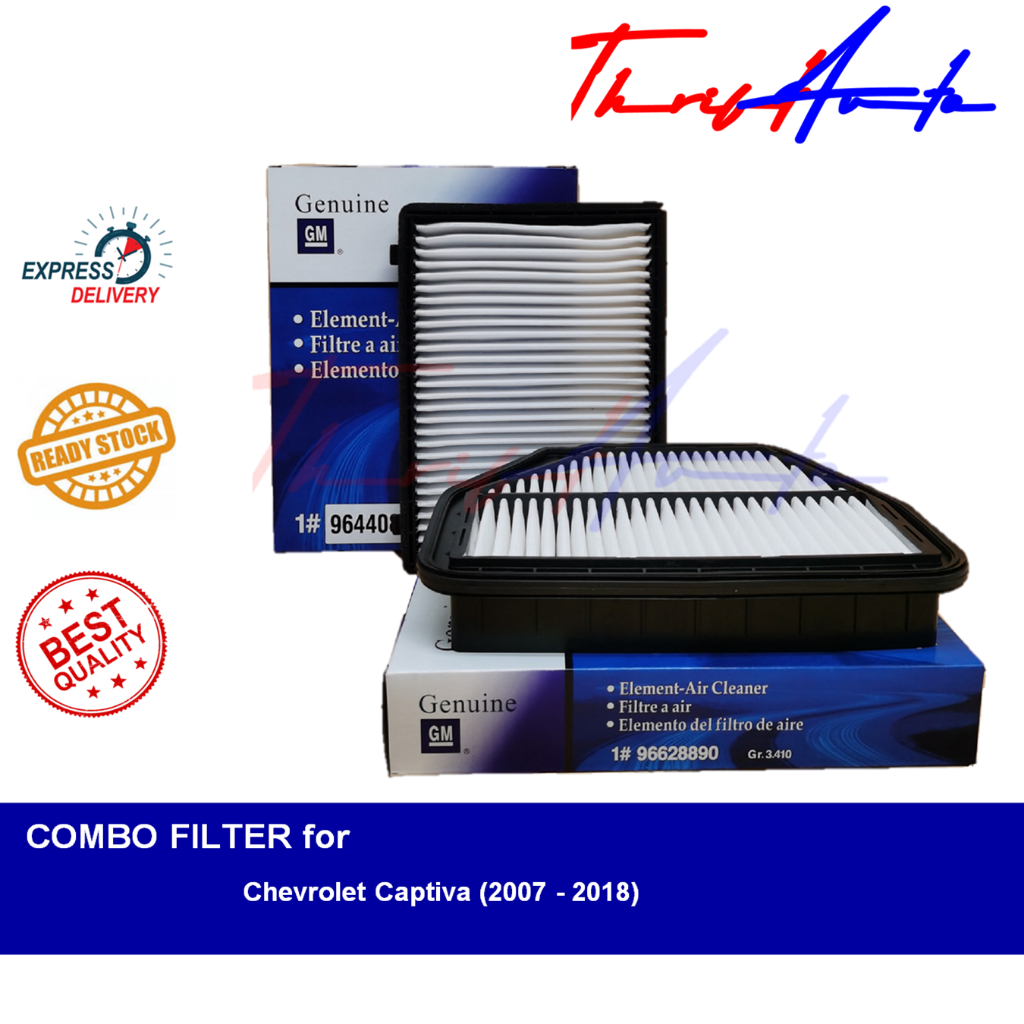COMBO Filters (Aircon & Air) for Chevrolet Captiva (2007 - 2018 ...