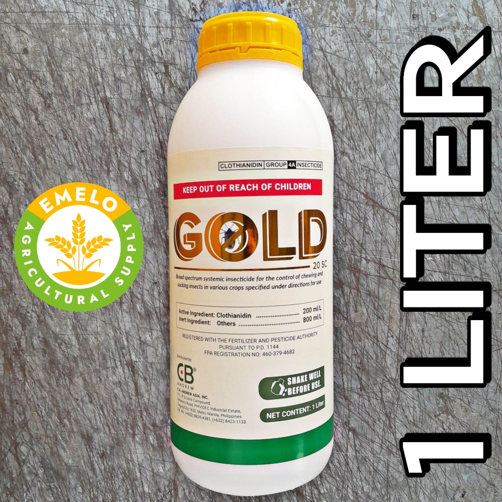GOLD 20 SC (1 LITER) CLOTHIANIDIN INSECTICIDE by C.B. ANDREW | Shopee ...