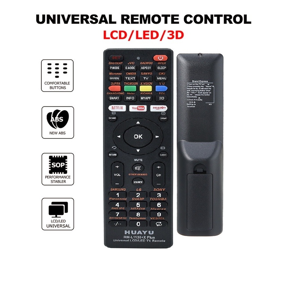 Wiwi Universal Huayu Rm L1130 X Plus Universal Smart All Brands Lcd Ir