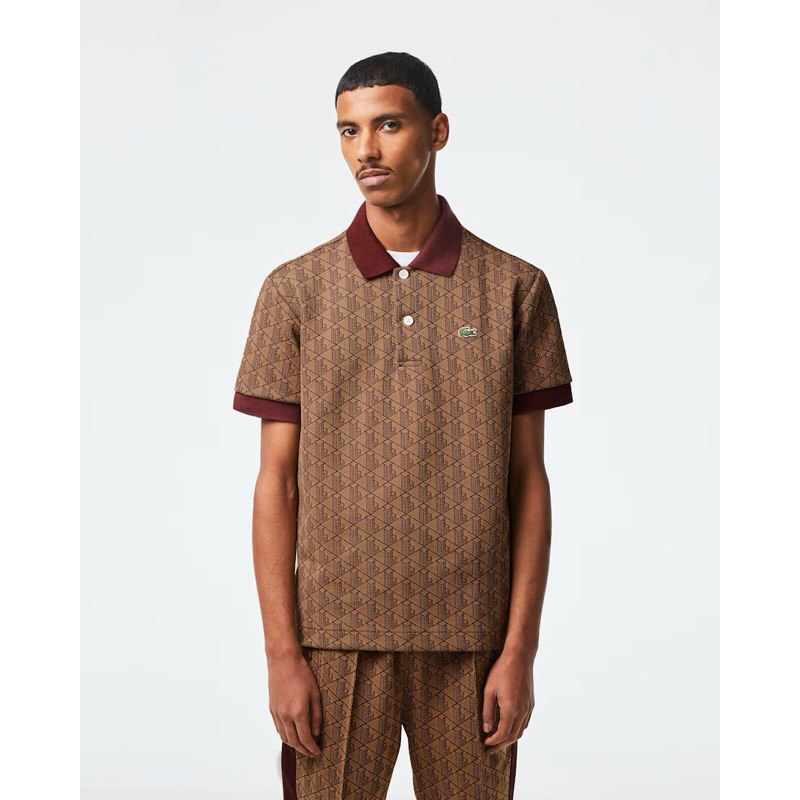 ORIGINAL LACOSTE MEN'S CLASSIC FIT MONOGRAM PRINT POLO | Shopee Philippines