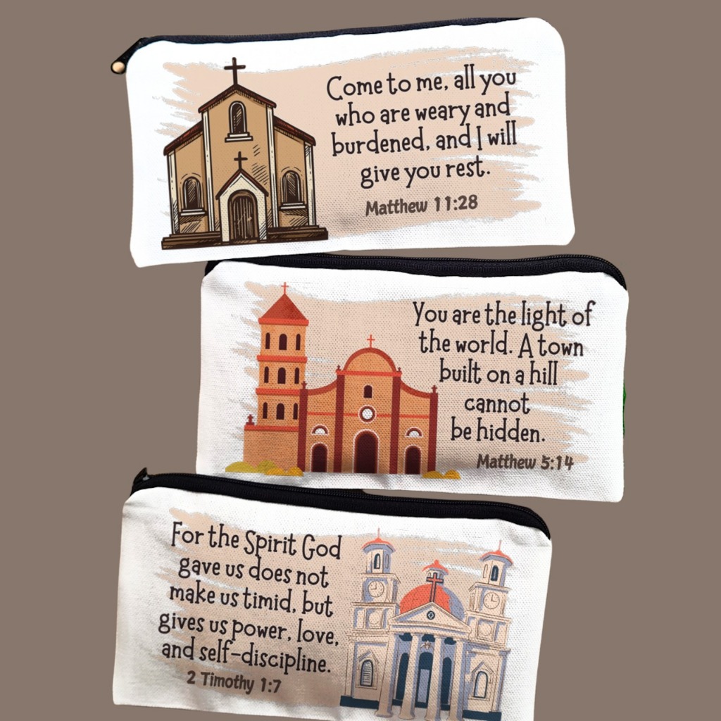 Church Faith Bible Verse Print 4x8" Canvas Souvenirs Gifts Phone Wallet ...